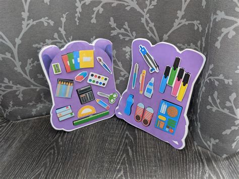 Развивающие игры на липучках для детей Школа