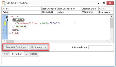 configuring add part grid systemweaver