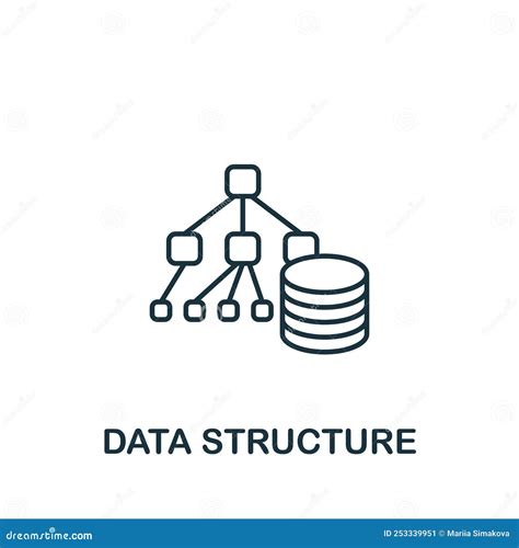 Data Structure Icon Monochrome Simple Line Data Science Icon For Templates Web Design And