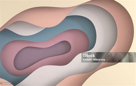 파스텔 컬러 종이 아트 만화 추상 파도 구멍입니다 종이 개척 배경 현대 종이 접기 디자인 서식 파일입니다 3d 렌더링 그림입니다 0명에 대한 스톡 사진 및 기타 이미지