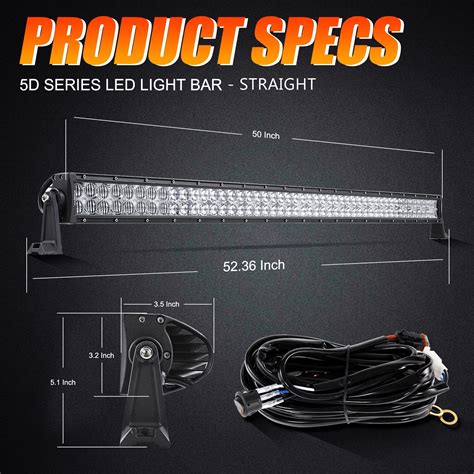 Auxbeam 50 Inch 5d Series Double Row Led Light Bar Auxbeam 50 Inch 5d Series Double Row Led Light Bar