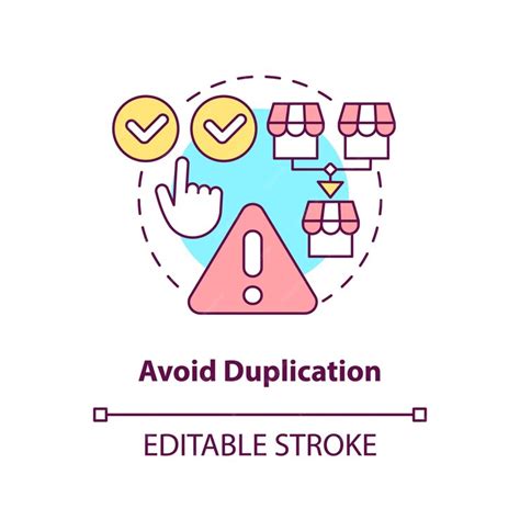 premium vector avoid duplication concept icon