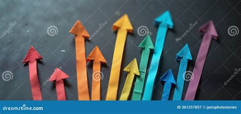 Colorful Upward Trend Line Graph On Rustic Wood Visualizing Growth And Success In Business Data