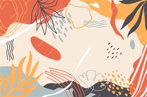 Premium Vector Hand Drawn Shapes Background