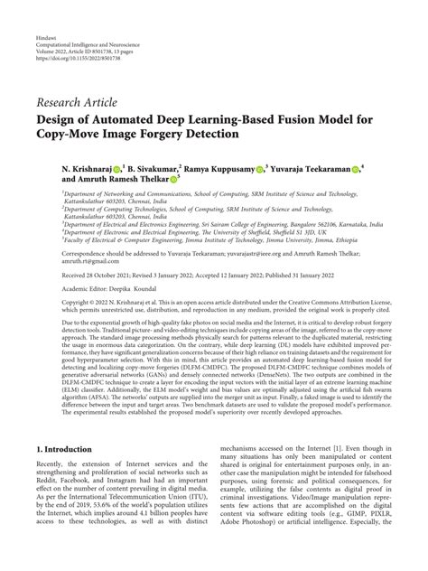 Pdf Design Of Automated Deep Learning Based Fusion Model For Copy