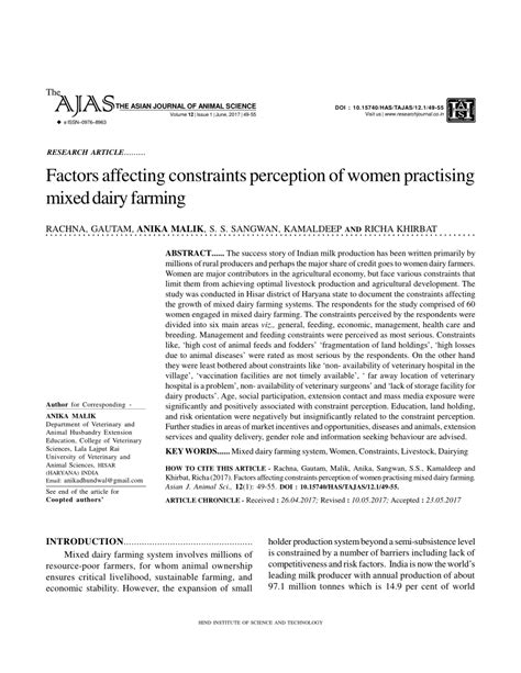 Pdf Factors Affecting Constraints Perception Of Women Practising