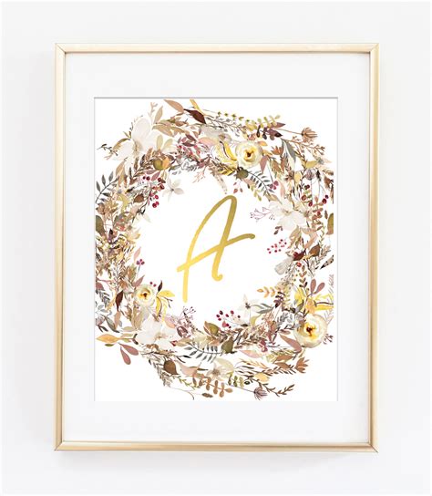 Fall Wreath Initial Printables All Crafty Things