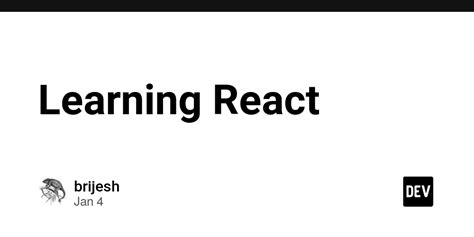 Learning React Dev Community