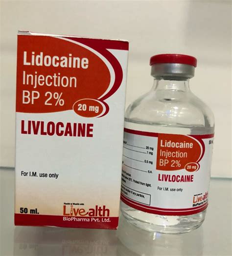 Lidocaine Injection 2 For Clinical Packaging Type Glass Vial Id