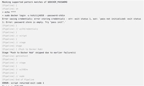 Docker Login DockerHub Via Jenkins To Push An Image Stack Overflow