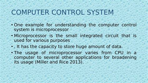 computer control system and robotics advantages limitations and