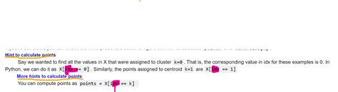 c3 w1 kmeans assignment computing centroid means unsupervised