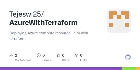 Github Tejeswi Azurewithterraform Deploying Azure Compute Resource Vm With Terraform