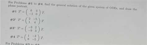 Solved For Problems 1 ﻿to 4 ﻿find The General Solution Of
