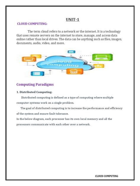 Unit 1 Cloud Computing Pdf Cloud Computing Software As A Service