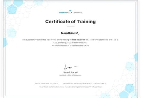 Nandhini M On Linkedin Webdevelopment