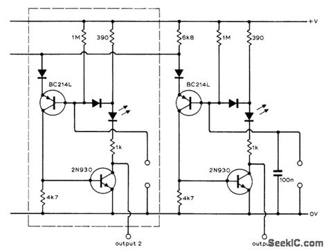 Touch Buttons Control Circuit Circuit Diagram