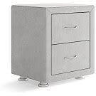 Тумба прикроватная с 2 ящиками экокожа графит - купить за 6990 руб в ...