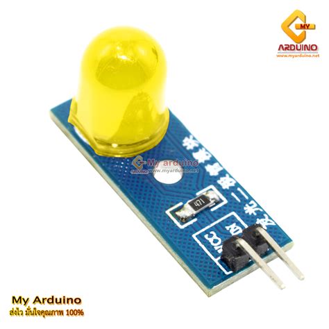 Led Module 10mm Indicator Light โมดูล Led 10mm สีเหลือง ขาย Arduino อุปกรณ์ Arduino คุณภาพดี