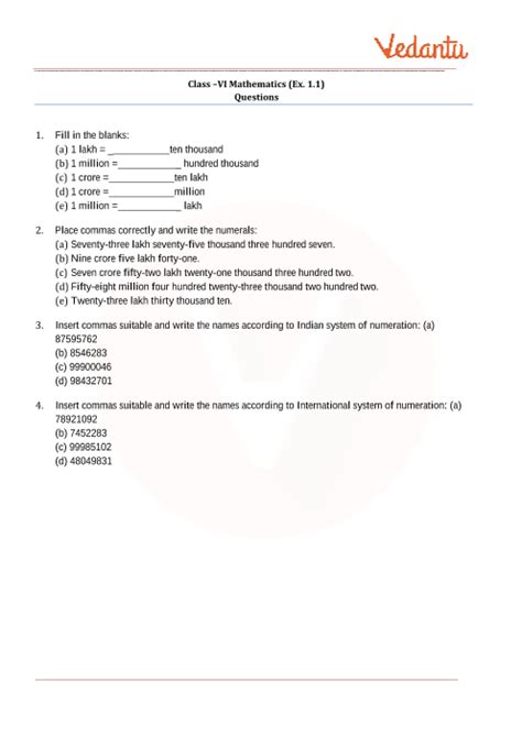 NCERT Solutions For Class Maths Chapter Knowing Our Numbers Free PDF