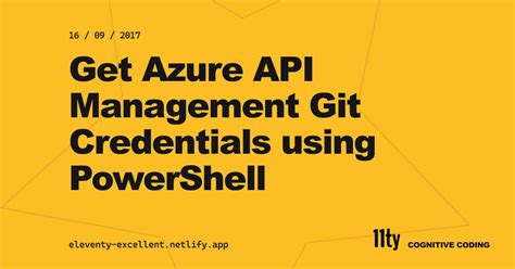Get Azure Api Management Git Credentials Using Powershell