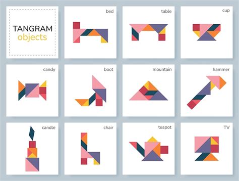 Tangram Arrangement Vectors And Illustrations For Free Download