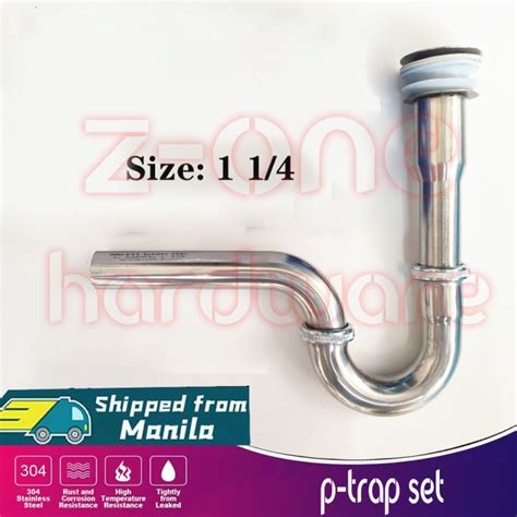 Lavatory P Trap Set 1 1 4 High Quality Stainless Tubular Basin P Trap Kitchen Sink P Trap