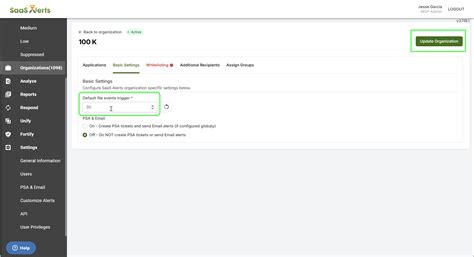 Customize File Events Trigger Count Saas Alerts