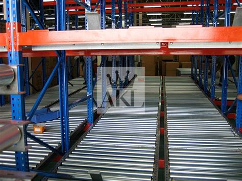 Flow Through Pallet Racking System
