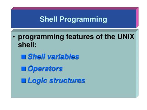 Ppt Chapter 6 Shell Programming Powerpoint Presentation Free