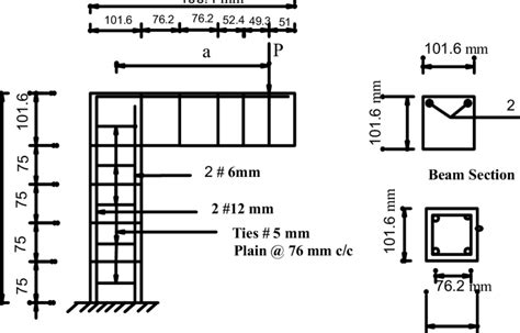 Geometry Reinforcement Details And Finite Element Mesh Of L Type Beam
