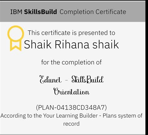 lifelonglearning ibm skillsbuild professionaldevelopment rihana shaik