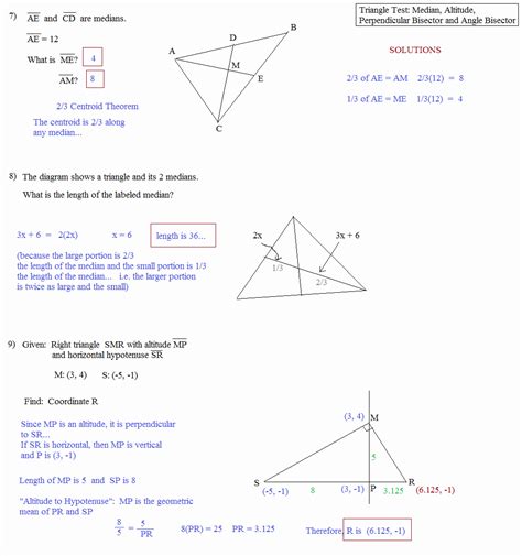 Points Of Concurrency Worksheet Answers