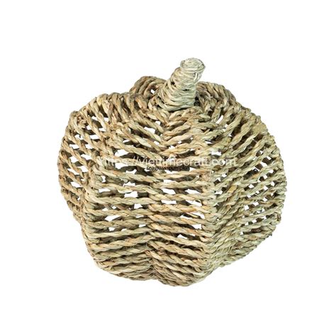 Wholesale Seagrass Pumpkin Basket Decoration For Halloween