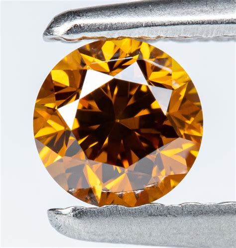 Diamond 0 24 Ct Natural Fancy Deep Orange Vs1 No Catawiki