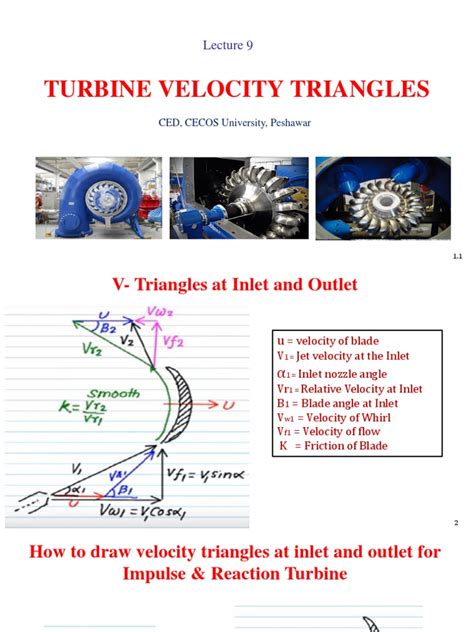 Velocity Triangles Pdf Turbine Physics