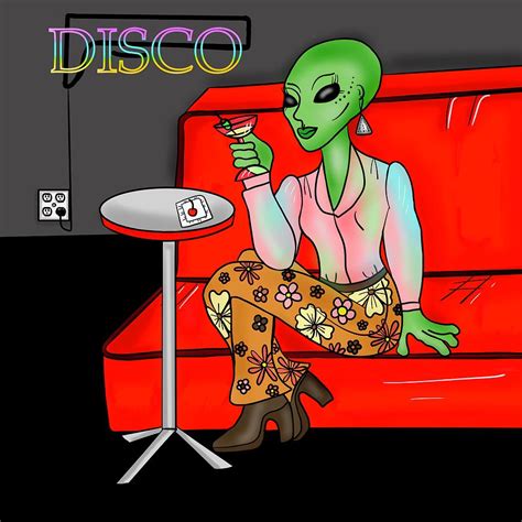 Retro Extraterrestrial Digital Art By Lisa Hilton Fine Art America