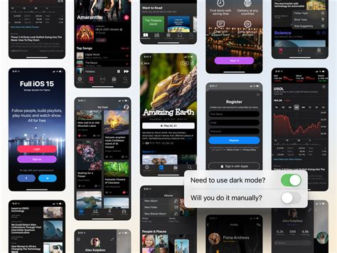 Full IOS 15 UI Kit Dark Mode By Kolpikov For Setproduct On Dribbble