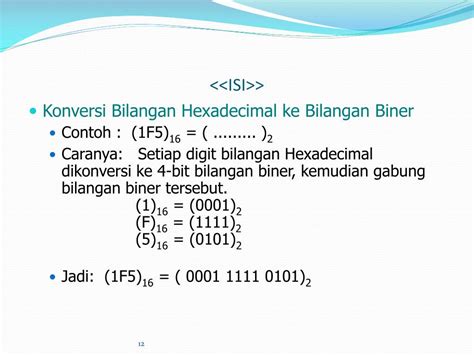 Ppt Konversi Bilangan Decimal Binner Dan Hexa Powerpoint