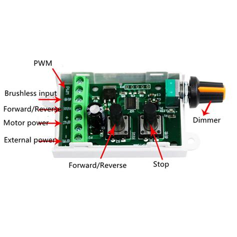 Taidacent Stepless PWM Speed Switch Regulator V V Brushless Motor PWM Speed Controller
