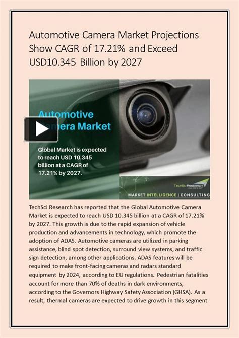 Ppt Automotive Camera Market Forecast 2027 Projected Growth And Opportunities Techsci