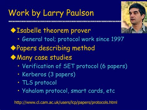 Ppt Protocol Verification By The Inductive Method Powerpoint