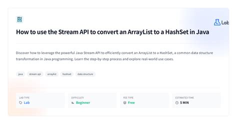 How To Use The Stream Api To Convert An Arraylist To A Hashset In Java