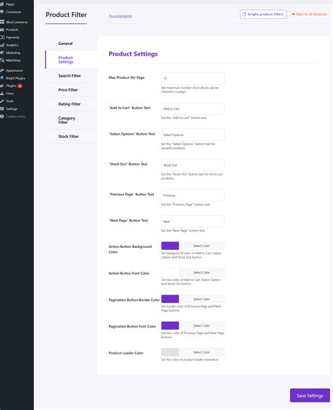 How To Configure Product Filter Settings Bright Plugins