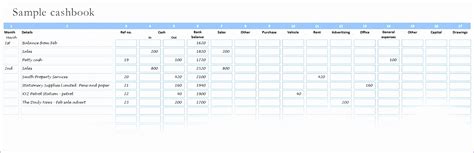 Cash Book Template Excel Excel Templates