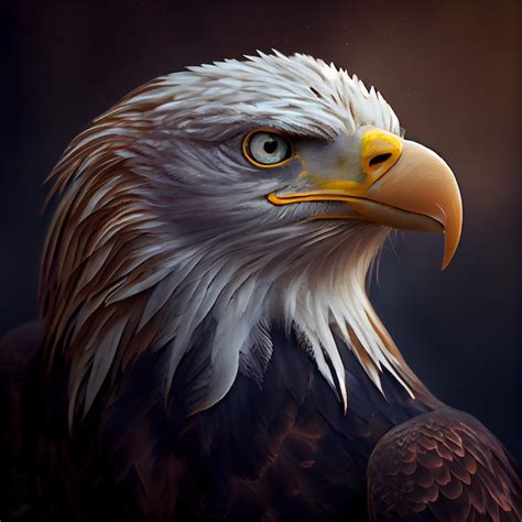 Premium Ai Image Portrait Of A Bald Eagle In The Nature Habitat 3d