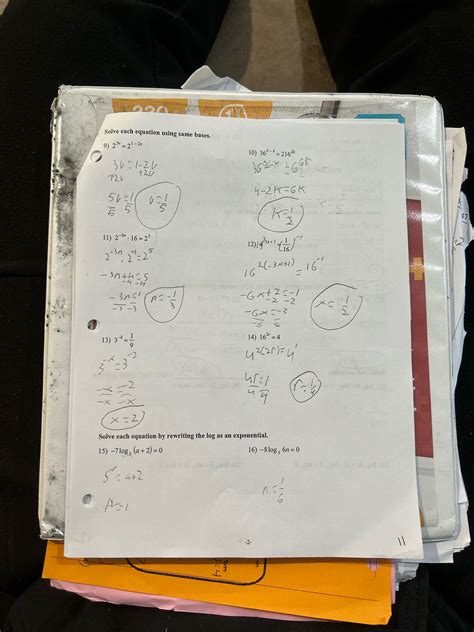 Algebra 2 Logarithms Rhomeworkhelp