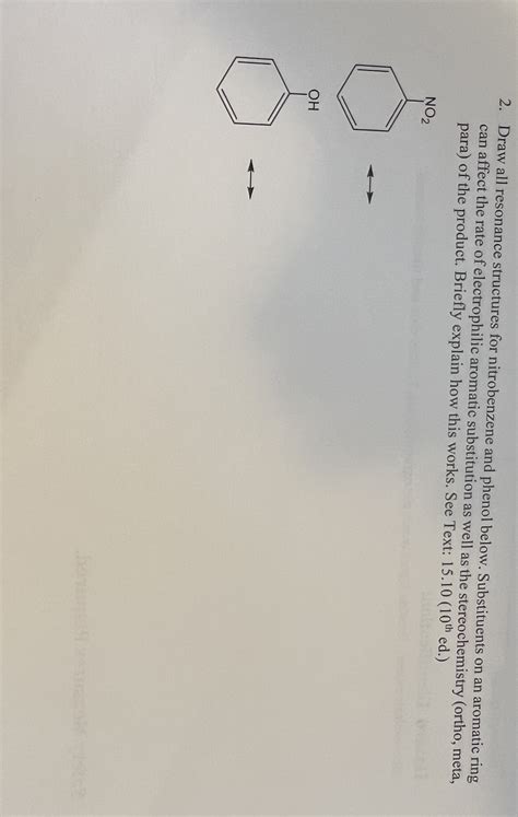 Solved Draw all resonance structures for nitrobenzene and | Chegg.com