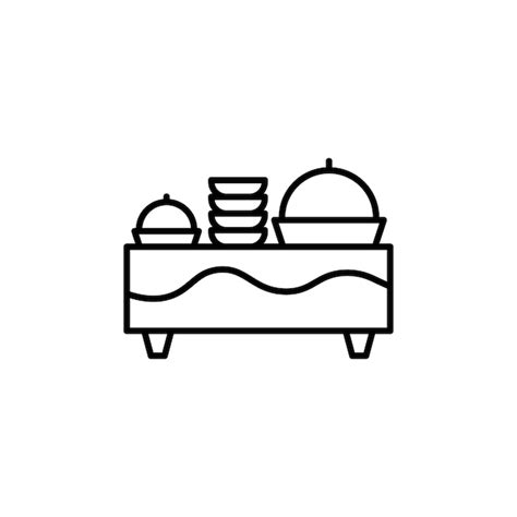 Premium Vector Catering Buffet Icon