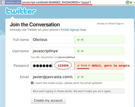 Javascript Inyección De Javascript Ejemplo Sencillo ~ Inseguridad
